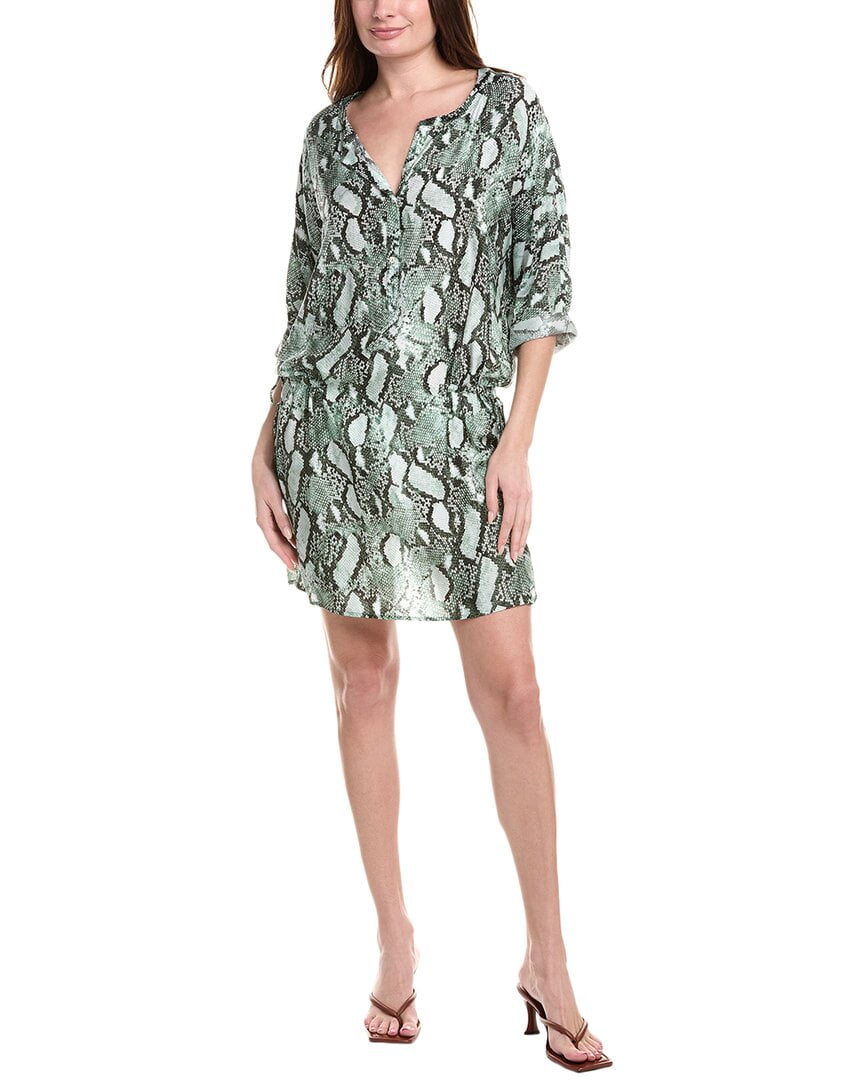 Monte and Lou womens Karli Silk-Blend Shirtdress, XS/S, Green - Walmart.com