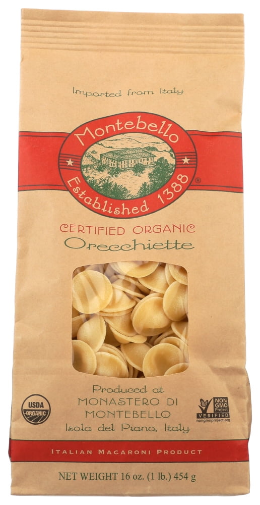 Montebello Organic Orecchiette Pasta, 16 Oz, Imported from Italy ...