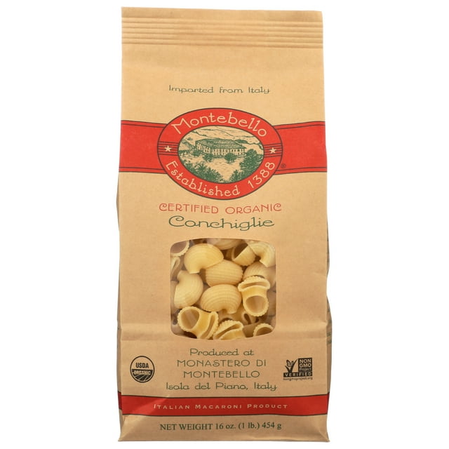 Montebello Pasta, Organic Conchiglie, 16 Oz. - Walmart.com