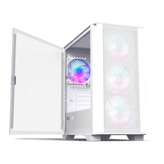Montech AIR 100 ARGB Micro-ATX Tower, 4 Preinstalled ARGB Fans, High ...