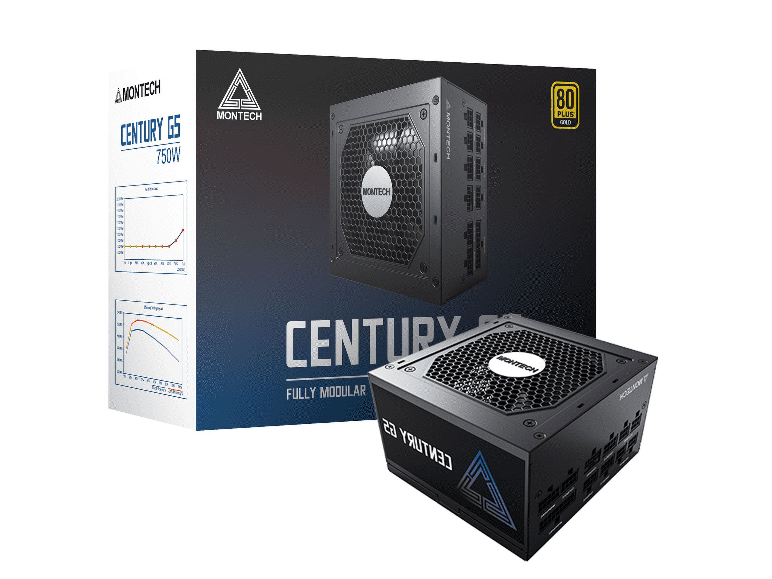 Montech CENTURY G5, 750 Watt, ATX 3.0 & PCIe Gen 5 Compliant, 80 PLUS ...