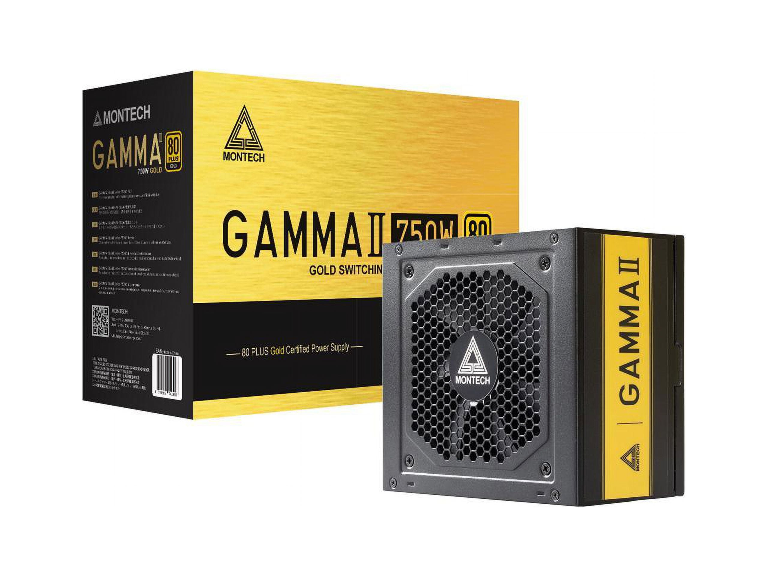 Montech Gamma II 750W, 80+ Gold Certified PSU, LLC+DC to DC Technology ...