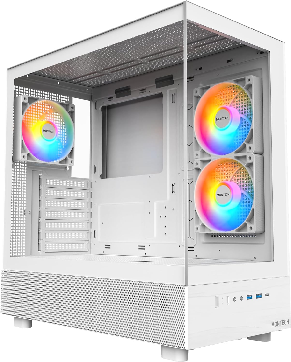 Montech, PC Gaming Case, XR ATX Mid-Tower, White, Supports 4090 GPUs ...
