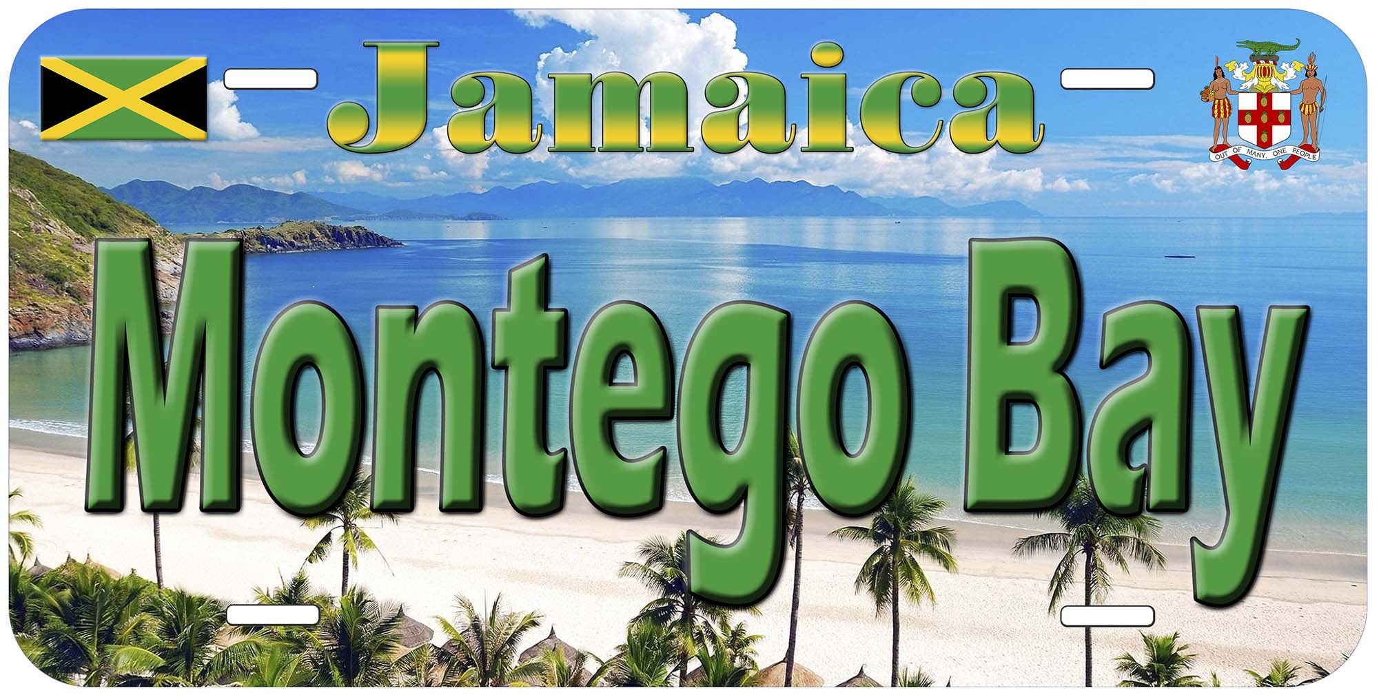 Montego Bay Jamaica Novelty Car License Plate - Walmart.com