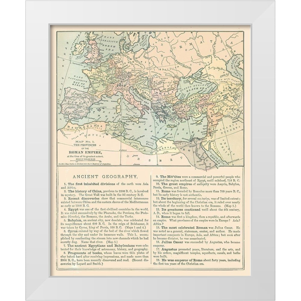 Monteith 12x14 White Modern Wood Framed Museum Art Print Titled ...
