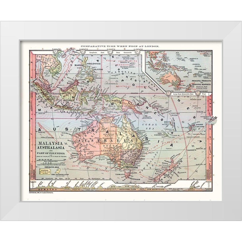 Monteith 14x12 White Modern Wood Framed Museum Art Print Titled ...