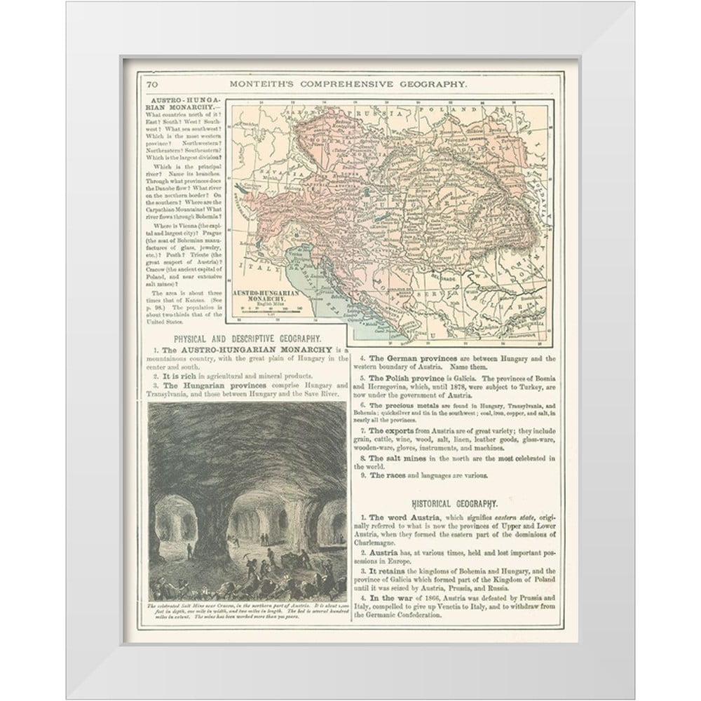 Monteith 15x18 White Modern Wood Framed Museum Art Print Titled ...