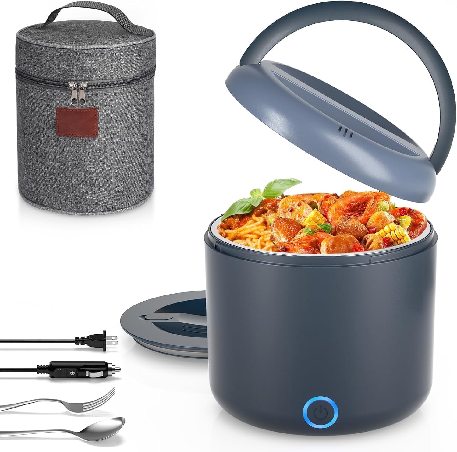 Monteka Electric Lunch Box for Adults, 1.2L/41oz, 100W Fast Heated ...