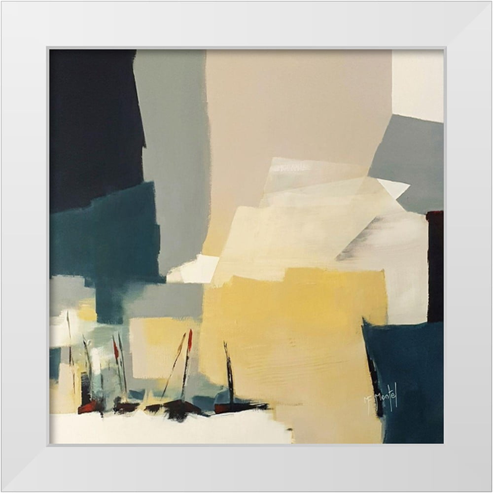 Montel, Fanou 12x12 White Modern Wood Framed Museum Art Print Titled ...