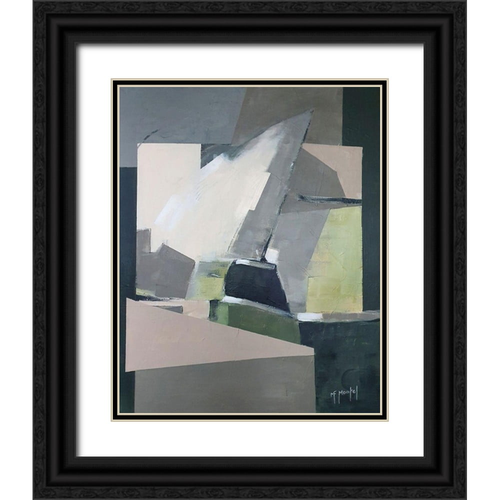 Montel, Fanou 12x14 Black Ornate Wood Framed with Double Matting Museum ...