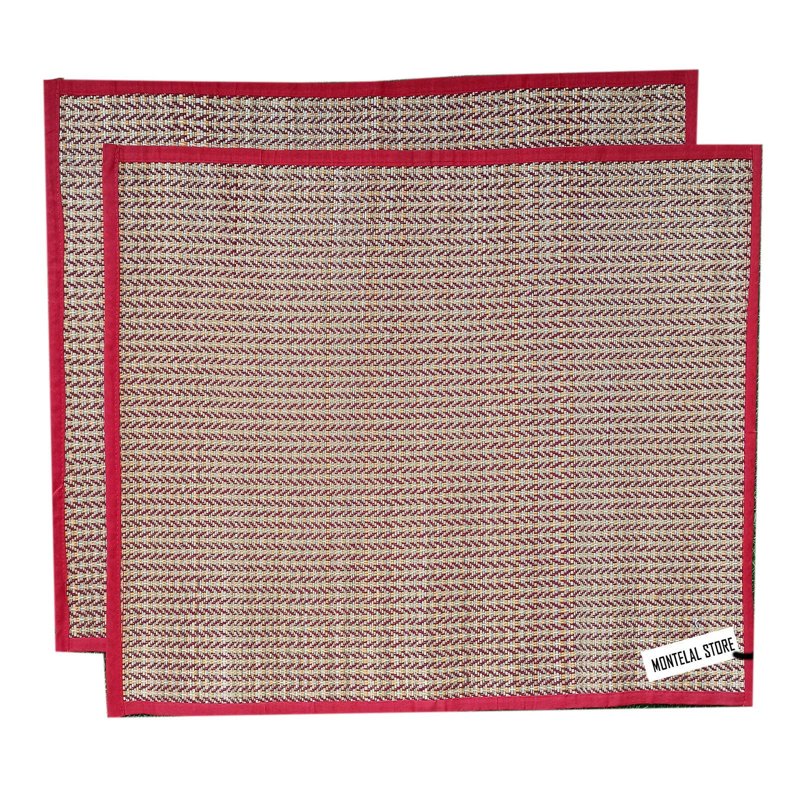 Montelal Store Kusha Grass Hand Made Sitting Mat-(Multicolor, 20 X 23 ...