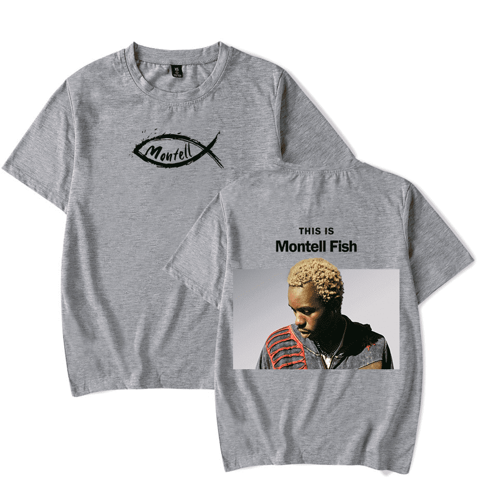 Montell Fish Merch T-shirt pattern printed top summer T-shirt unisex ...