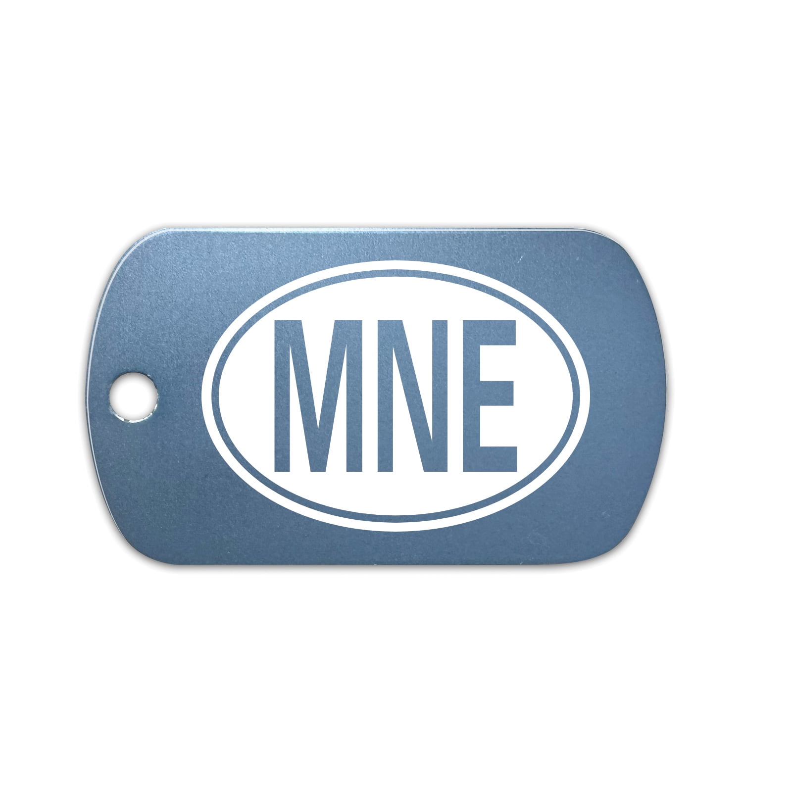 Montenegro Oval GI Dog Tag Aluminum Keychain country code mne - Light ...