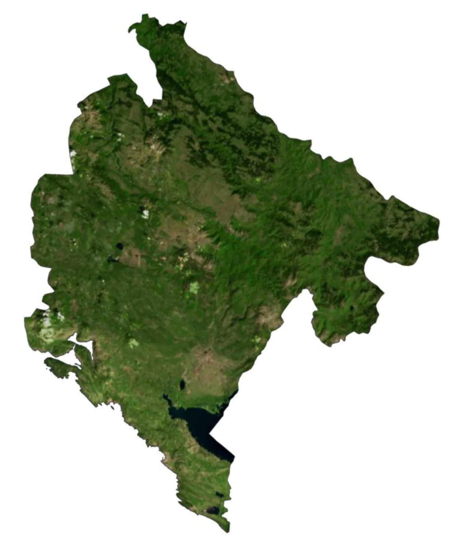 Montenegro Satellite Map GLOSSY POSTER PICTURE PHOTO PRINT BANNER ...