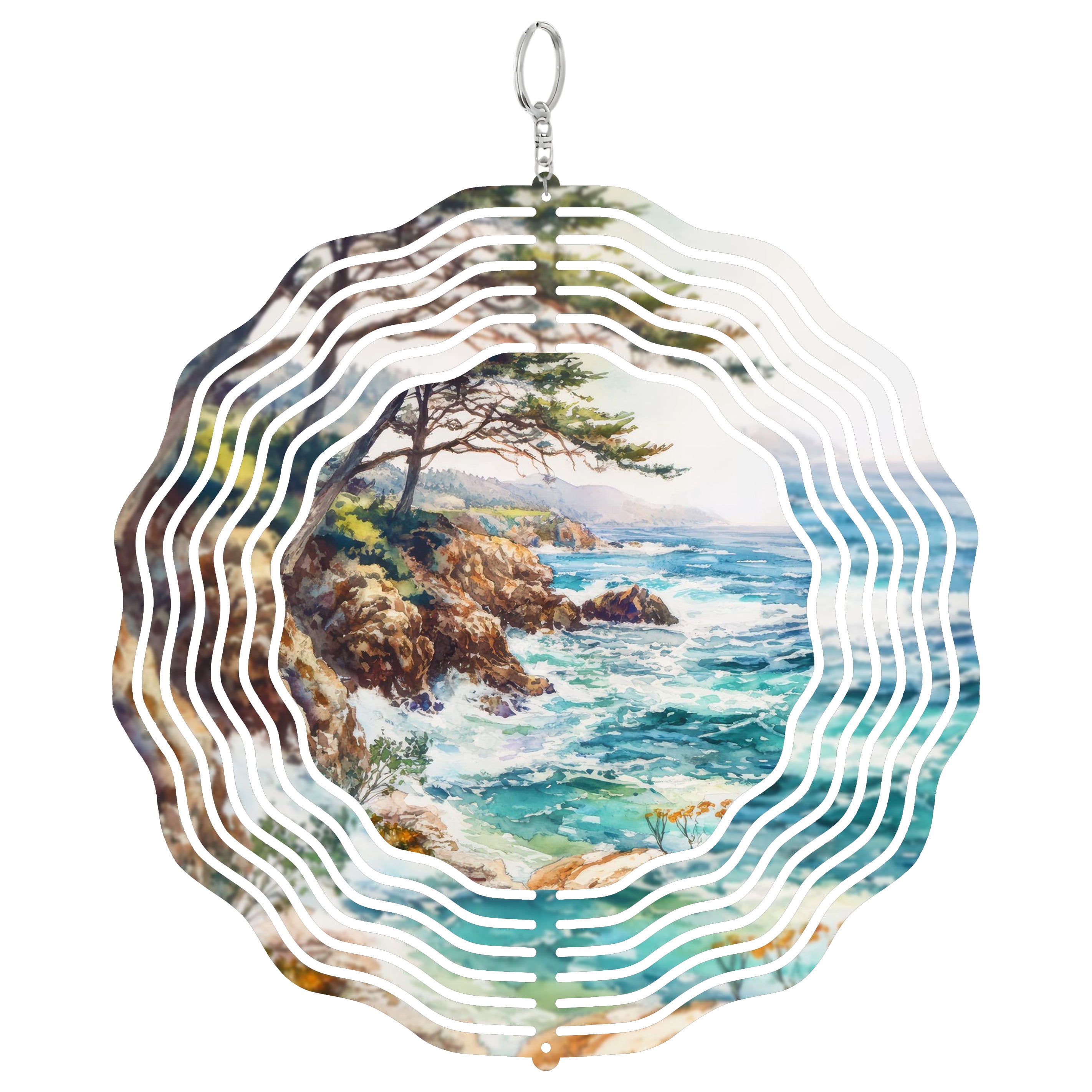 Monterey Bay California Aquarium 3D Wind Spinner Stainless Steel Garden ...