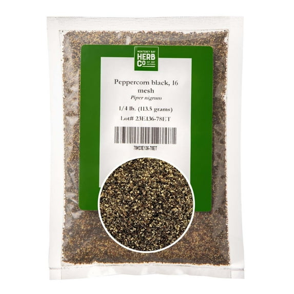 Monterey Bay Herb Co. Black MDA05 Peppercorn (16 Mesh) - Premium Ground ...