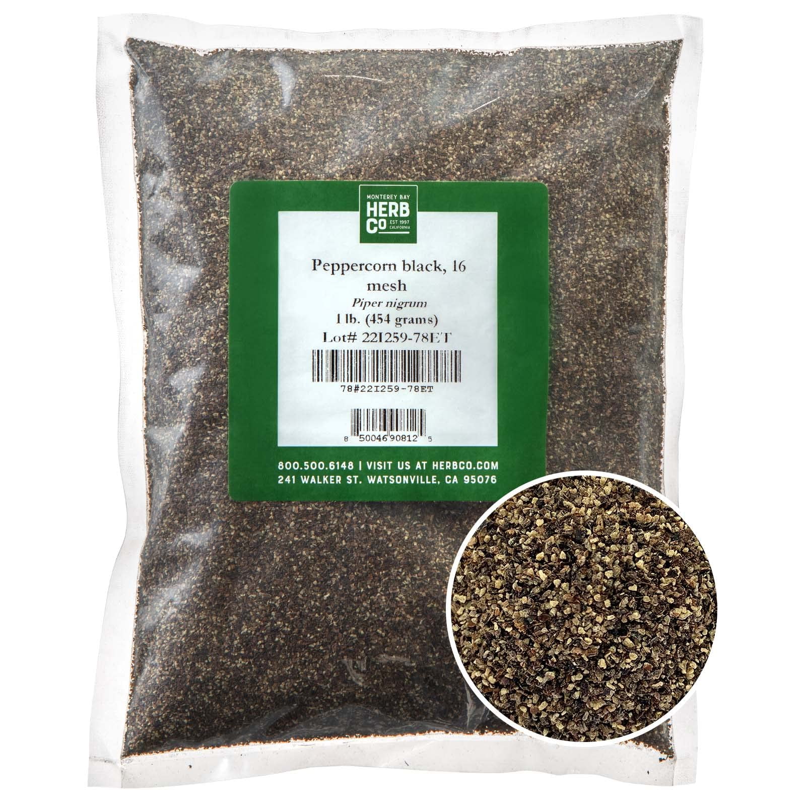 Monterey Bay Herb Co DU20Peppercorn Black Perfect for Seasoning Garnish ...