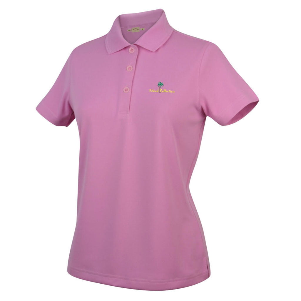 Monterey Club Ladies' Dry Swing Mini Diamond Jacquard Golf Polo Shirt ...
