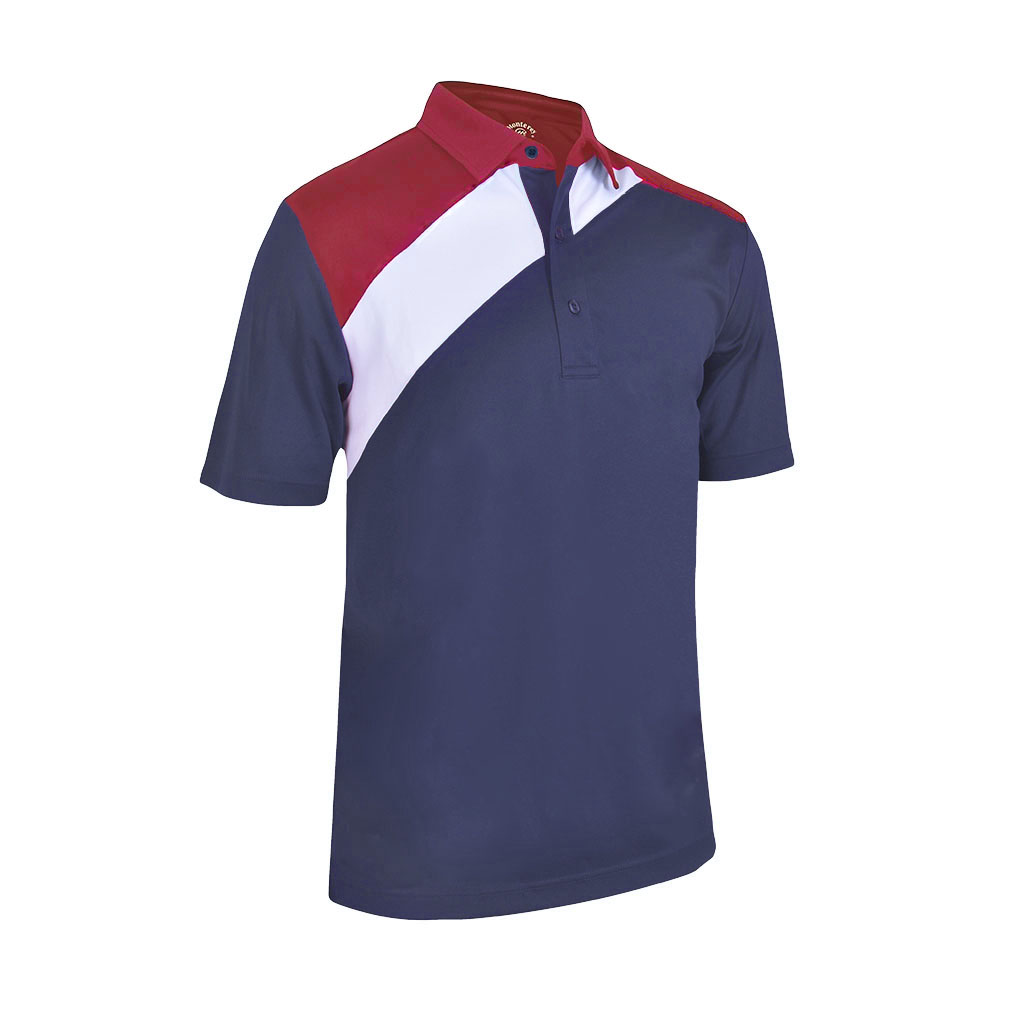 Monterey Club Men's Aero Double Colorblock Golf Polo Shirt #1177 ...