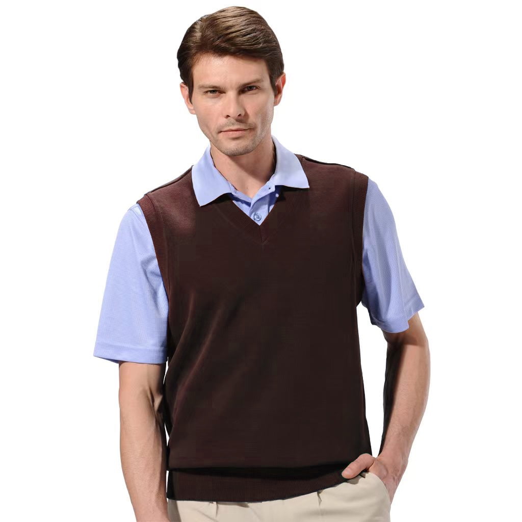 Monterey Club Men's Classic French Rib Knit fabric V-Neck Vest #3925 ...
