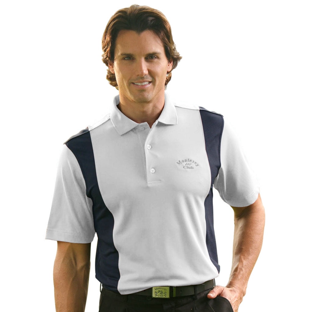 Monterey Club Men's Dual Reflect Colorblock Golf Polo Shirt #1025 ...