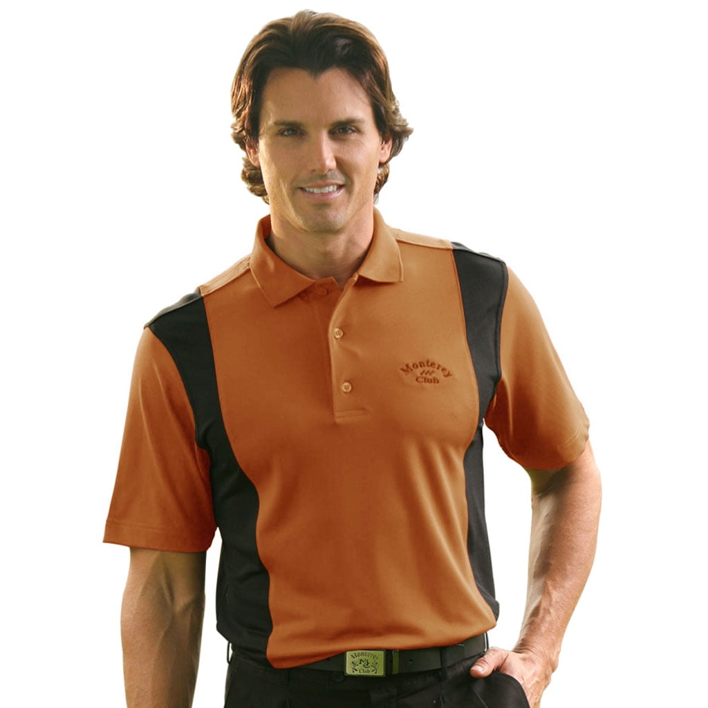 Monterey Club Men's Dual Reflect Colorblock Golf Polo Shirt #1025 ...