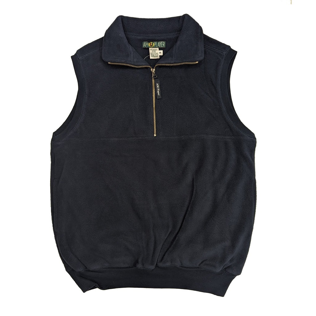 Monterey Club Men's Fleece Front Half Zipper Vest #7626 - Walmart.com