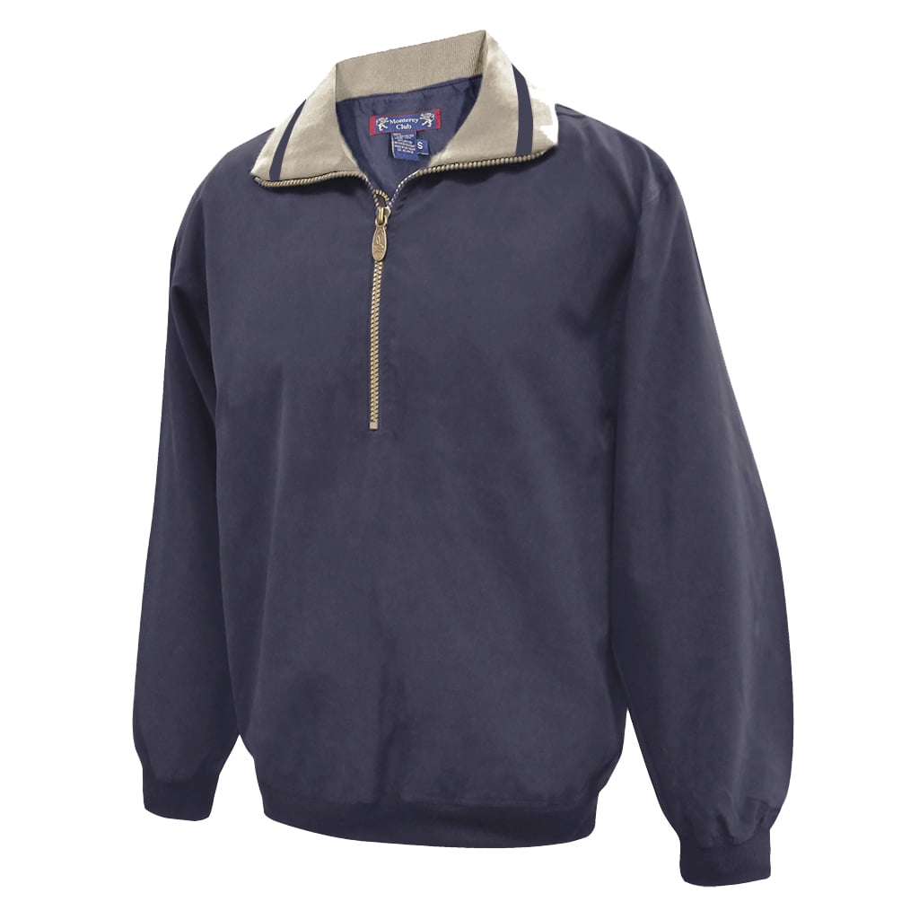 Monterey Club Men's Microfiber Satin 1/2 Zip Pullover #1736 - Walmart.com