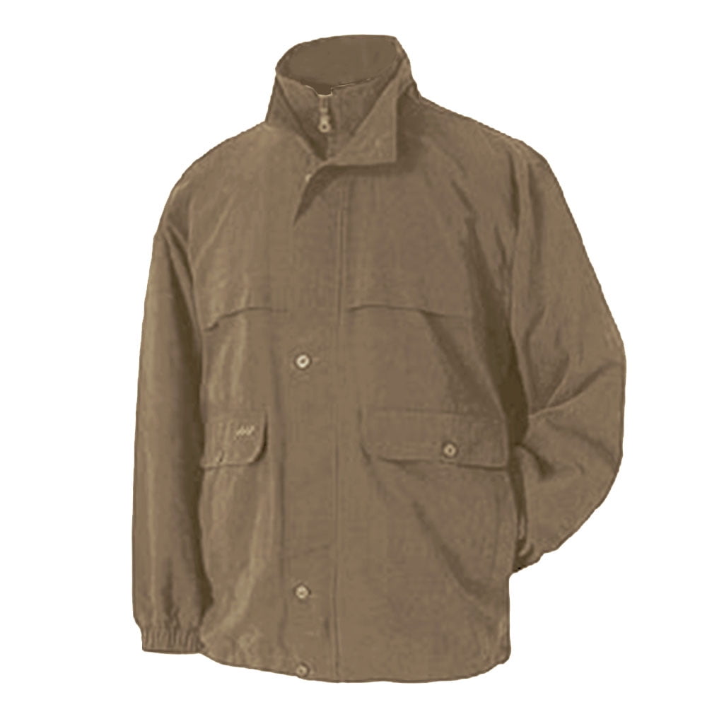 Monterey Club Men's Microfiber Satin Full Zip Wind Jacket #1720 ...