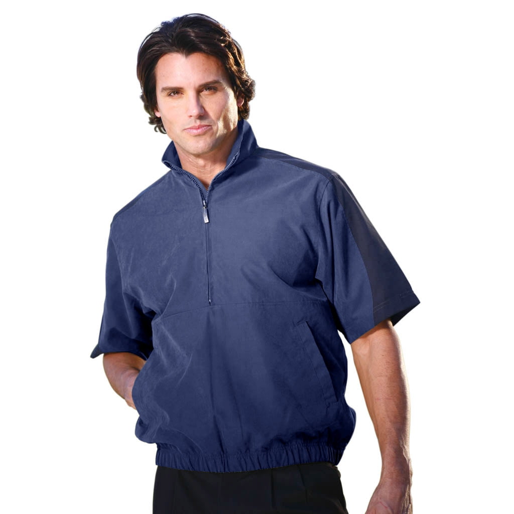 Monterey Club Men's Microfiber Suede 1/2 Zip Raglan Windbreaker #1781 ...