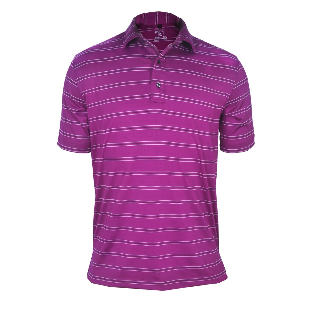 Monterey Club Mens Multifarious Stripe Texture Tailored Collar Short