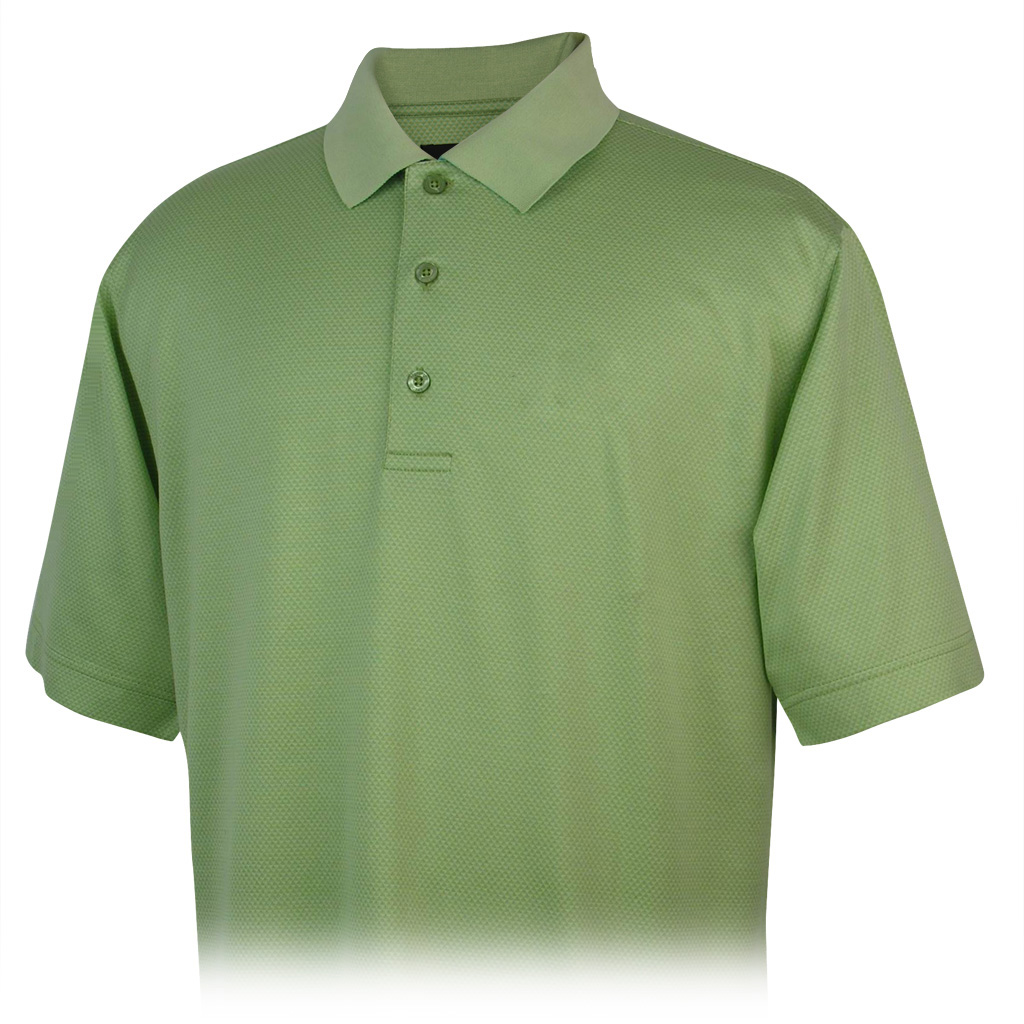 Monterey Club Men's Pima Cotton Jacquard Golf Polo Shirt #1433 ...