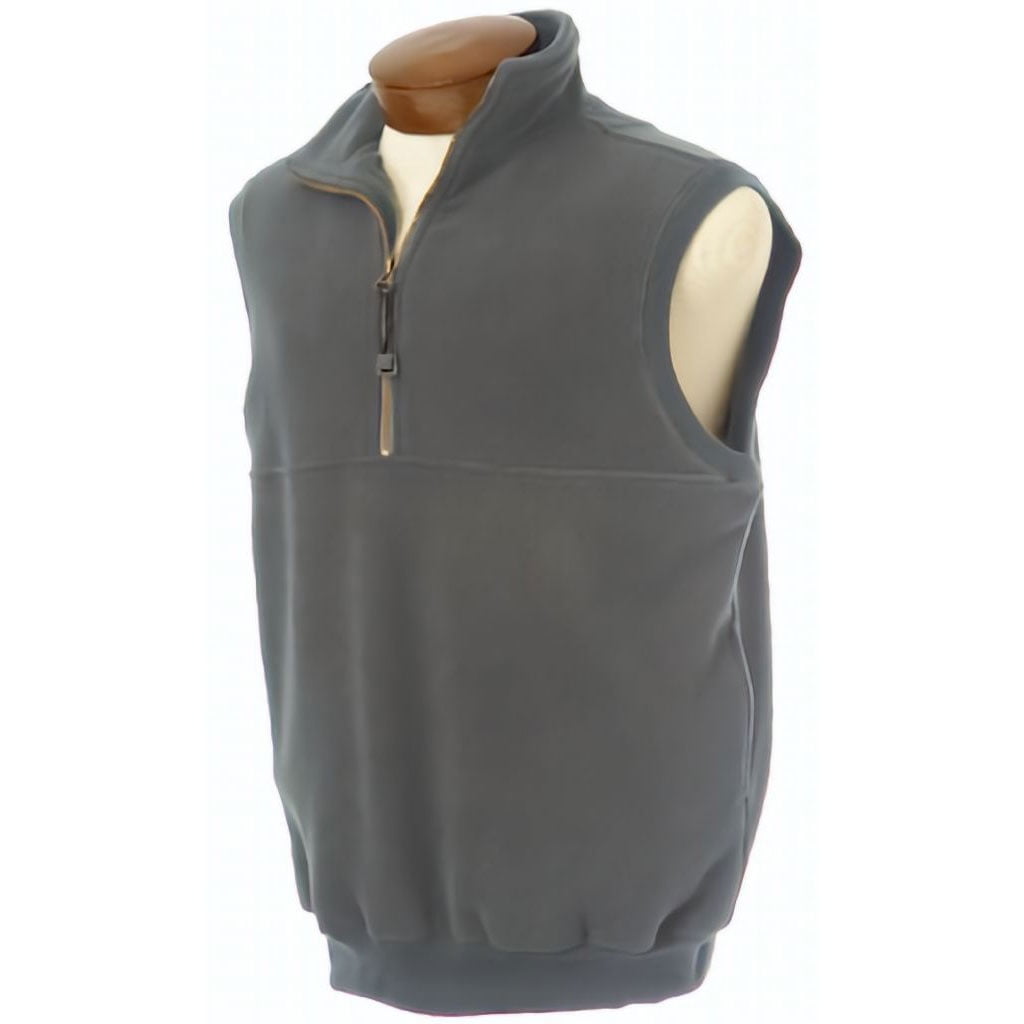 Monterey Club Men's Polar Fleece Front Half Zipper Vest #7628 - Walmart.com