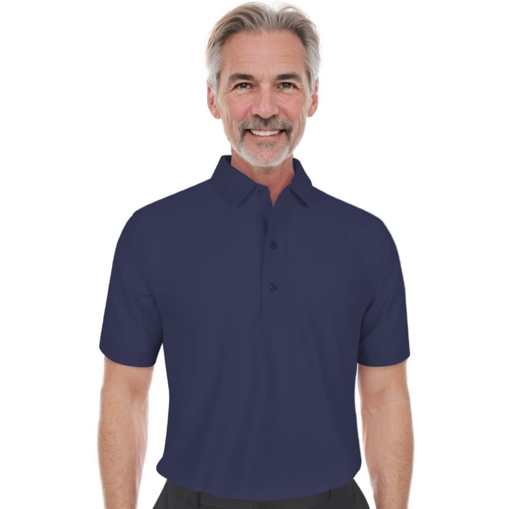 Monterey Club Men's Solid Grid Short sleeve Sport Golf Polo Shirt #3232 ...