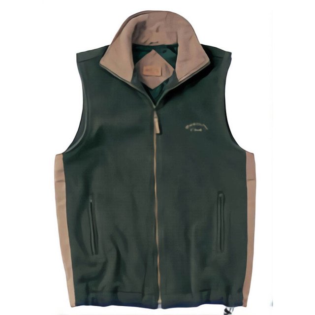 Monterey Club Men's Stretchable Polar Fleece Fully Lined Zip Front Vest ...