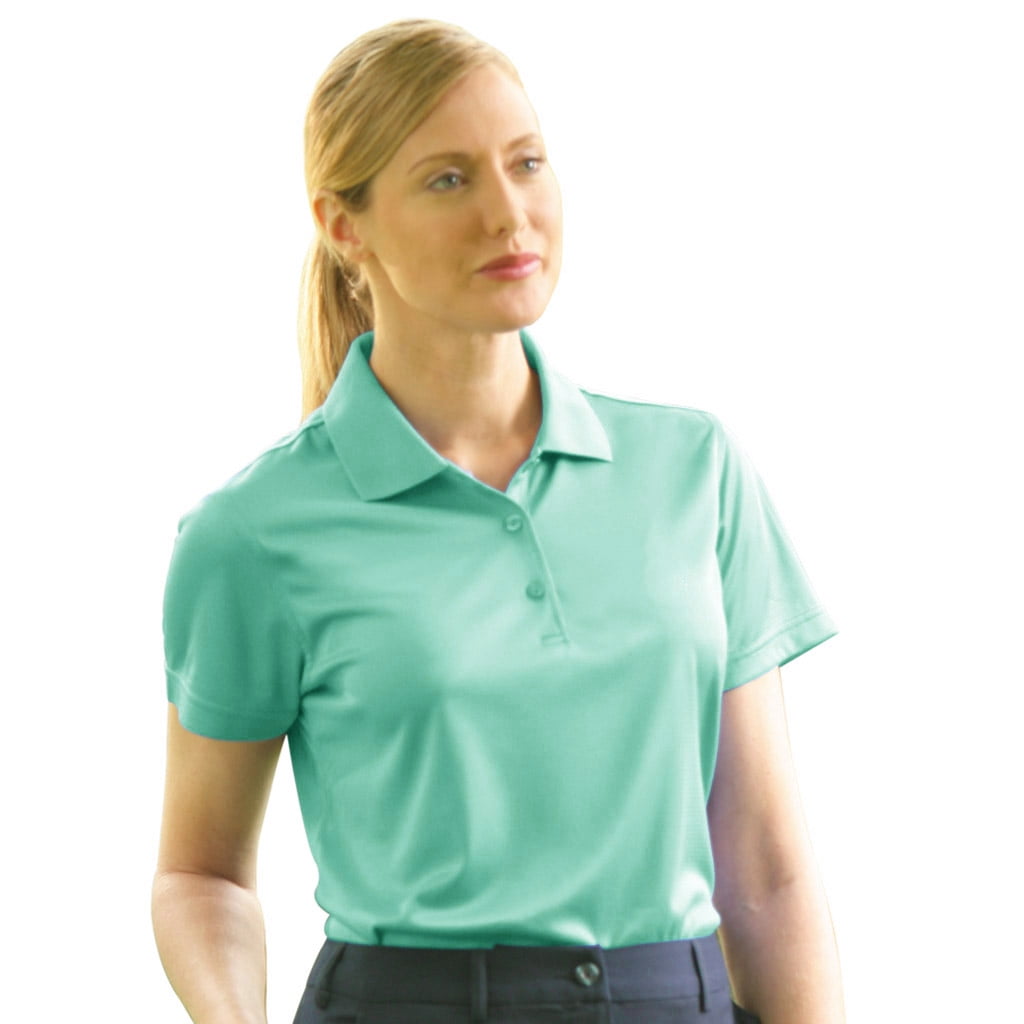 Monterey Club Women's Dot Texture Solid Golf Polo Shirt #2074 - Walmart.com