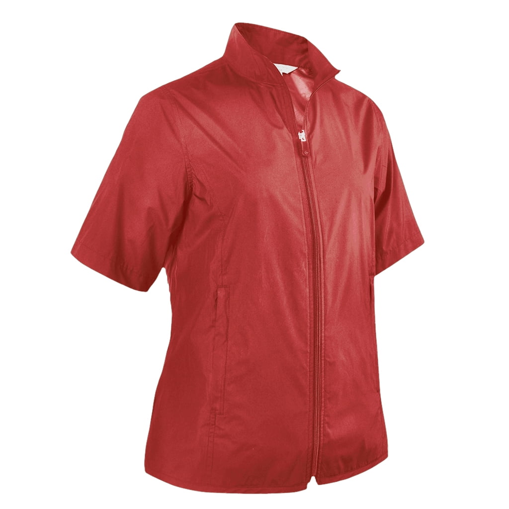 Monterey Club Women's Lightweight Hi-Lo Short Sleeve Wind Jacket #2799 ...