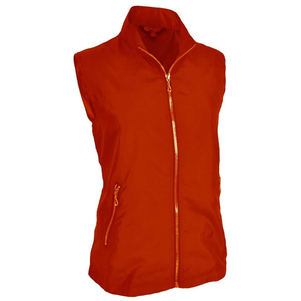 Monterey Club Women's Lightweight Mini Plaid Zip-up Vest #2791 ...