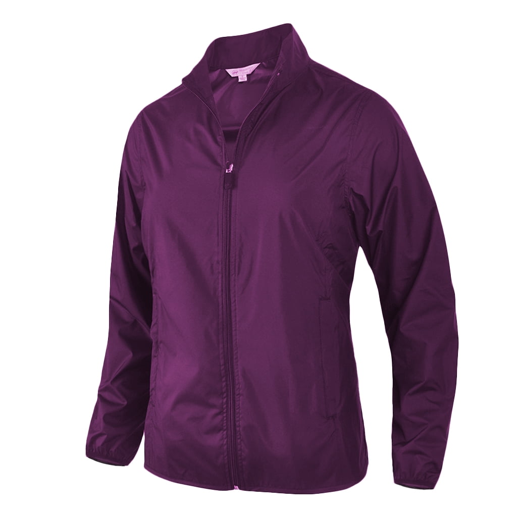 Monterey Club Women's Microfiber Water repellent Full Zip Wing collar w ...