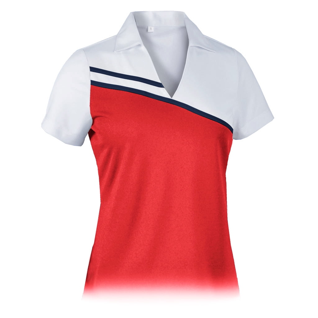 Monterey Club Women's Salute Colorblock Golf Polo Shirt #2303 - Walmart.com