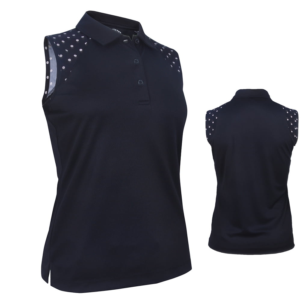 Monterey Club Women's Shoulder Dot Print Block 3-Button placket ...