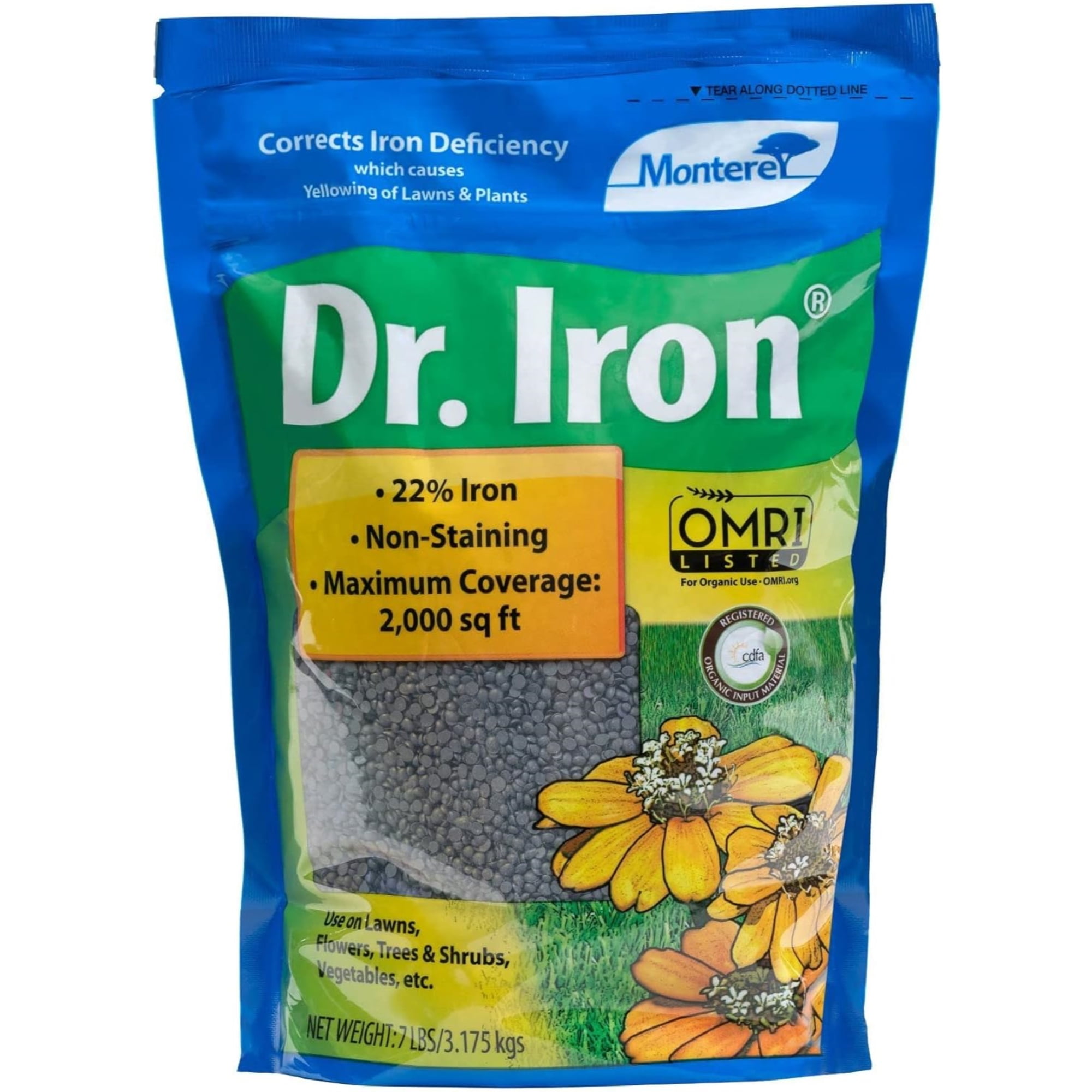 Monterey Dr. Iron Acidifier Granules for Plants & Lawns, Elemental ...