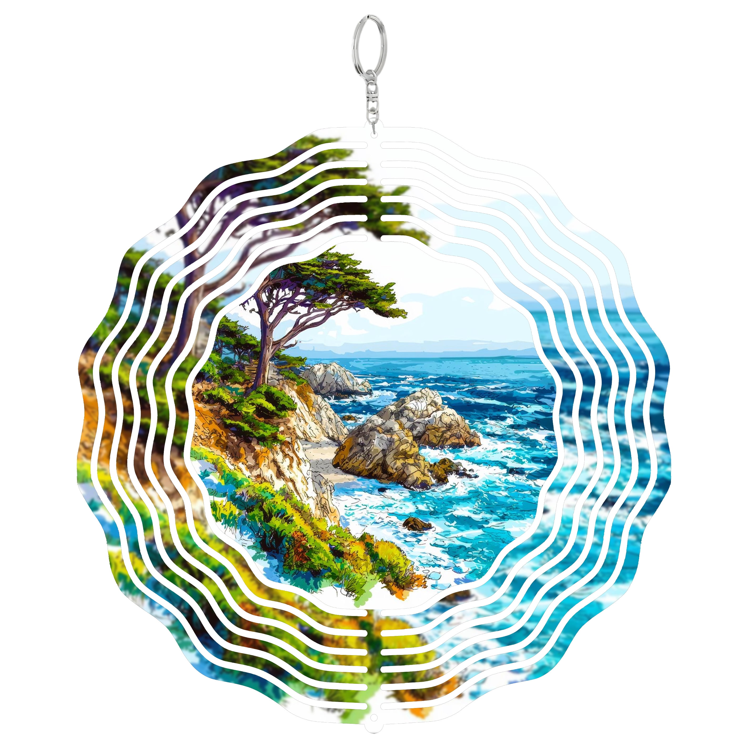 Monterey Fisherman Wharf 3D Wind Spinner Stainless Steel Kinetic Art ...