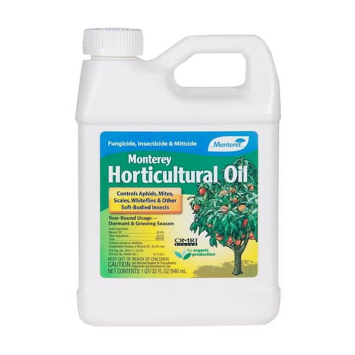 Monterey Horticultural Oil Quart Organic Concentrate for Outdoor Insect ...