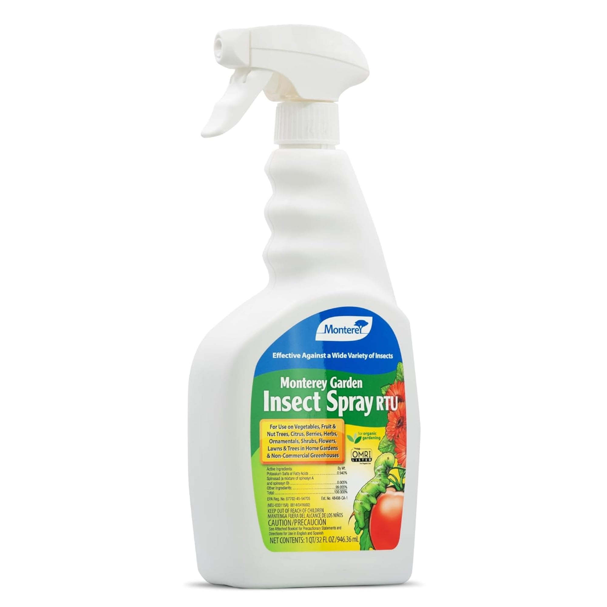Monterey LG 6133 Organic Bug Killer, Insect Spray for Flowers, Shrubs ...