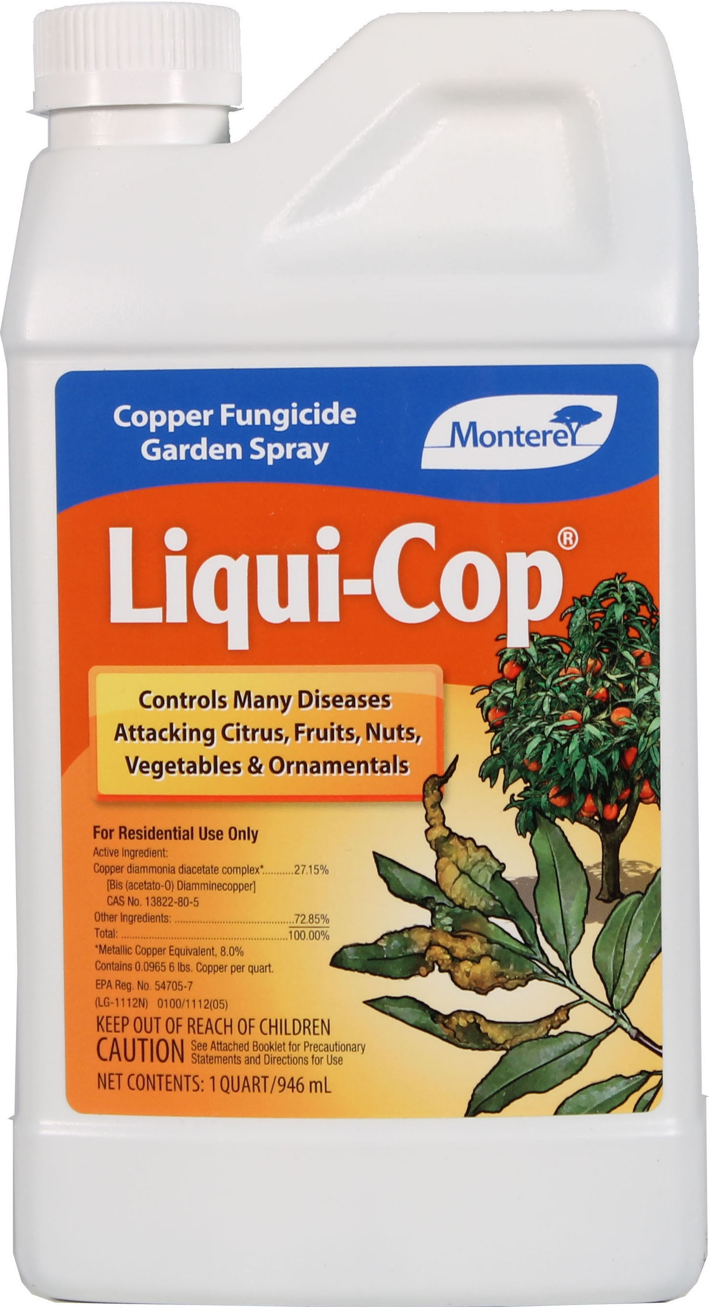Monterey Liqui-Cop Copper Fungicide Spray, Disease Treatment for Garden ...