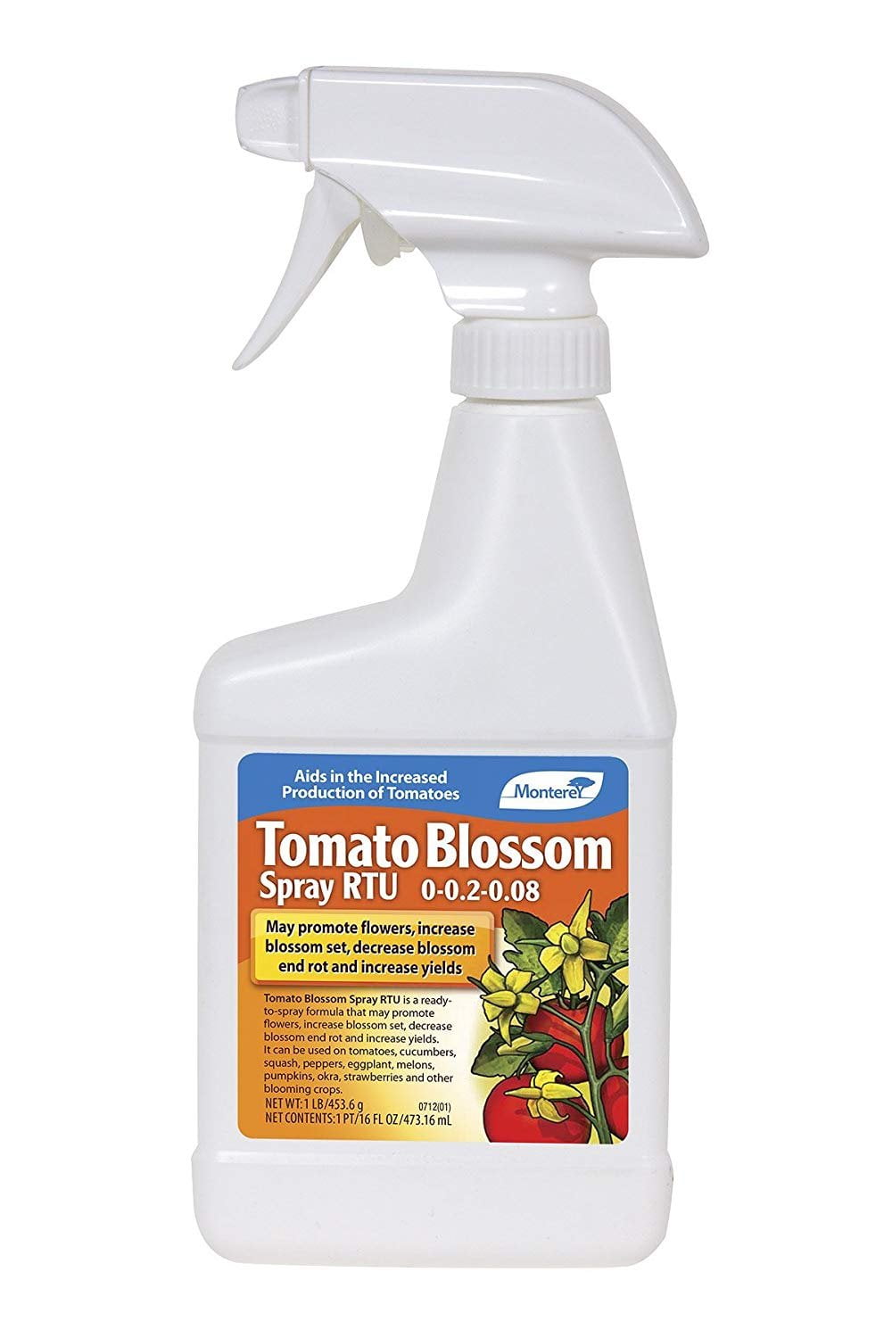 Monteray Tomato Bloom Set Spray, 16 oz, Zinc and Calcium Fertilizer for ...