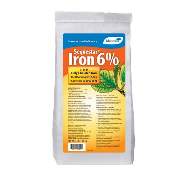 Monterey Sequestar Iron 6% Plant Amendment for Gardening, 4 Pounds ...