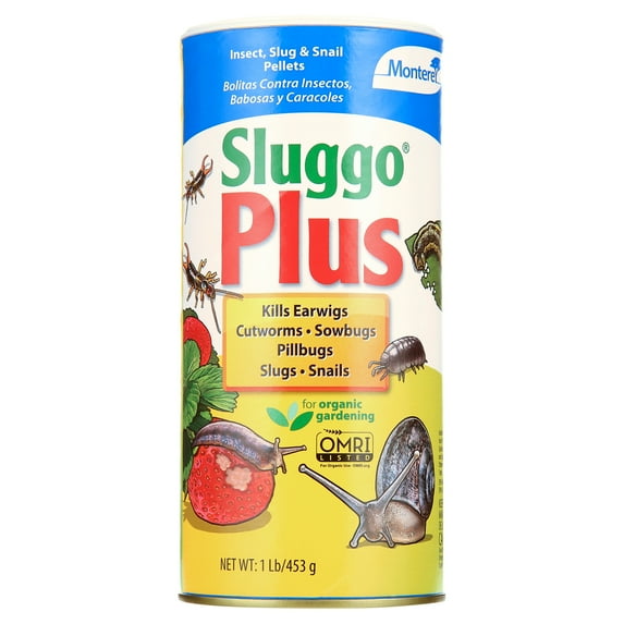Monterey Sluggo Plus Snail & Slug Killer, 1 lb, Treats 11,000 Sq. ft ...