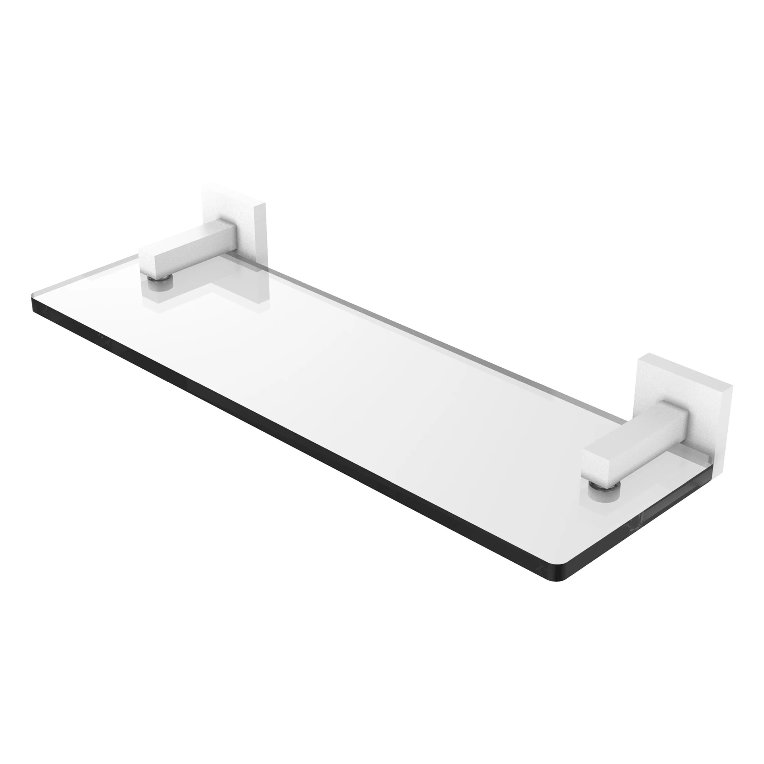 Montero Collection 16 Inch Glass Vanity Shelf with Beveled Edges ...